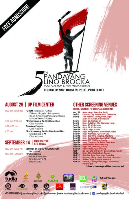 Mga pelikula hinggil sa pambansang kasarinlan sa 5th Pandayang Lino ...